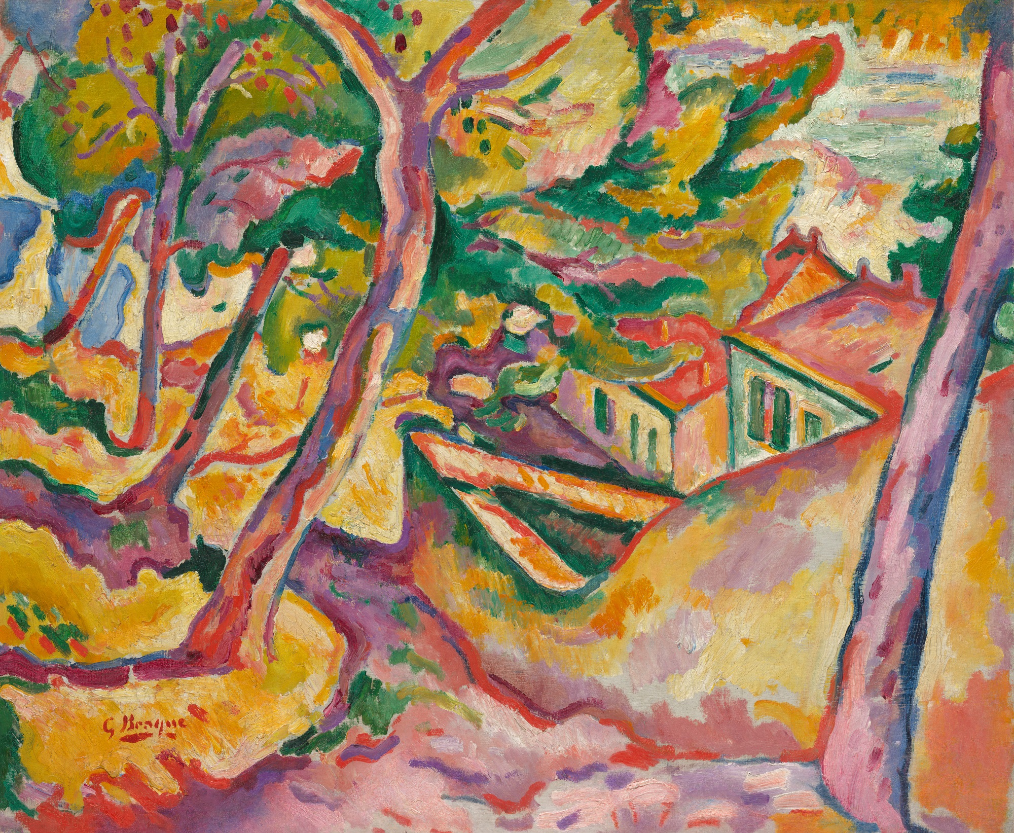 Georges Braque, Landschaft von l’Estaque, 1907 | Mr. Düsseldorf ...